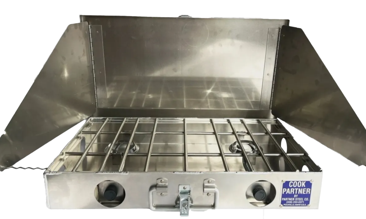 Partner Steel Stove 22" 2 Burner Stove with Windscreen – Mountain ...